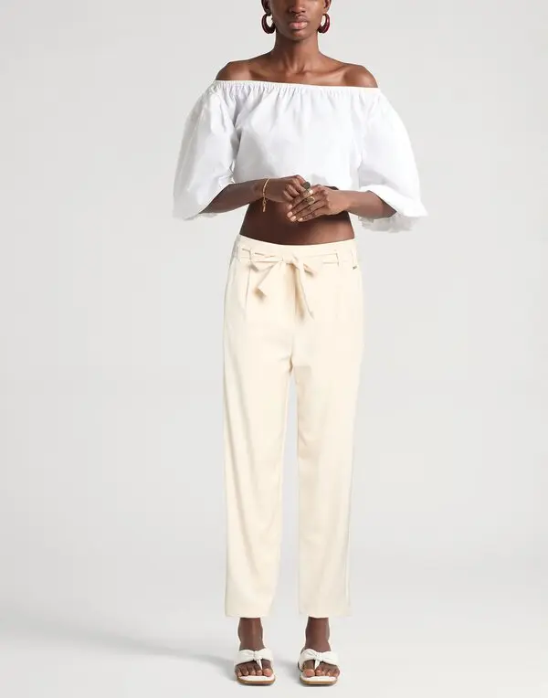 KAOS Pants Ivory Size Polyester, Viscose, Elastane
