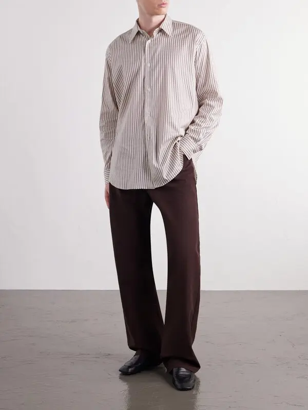 Auralee Striped Cotton And Silk-blend Shirt