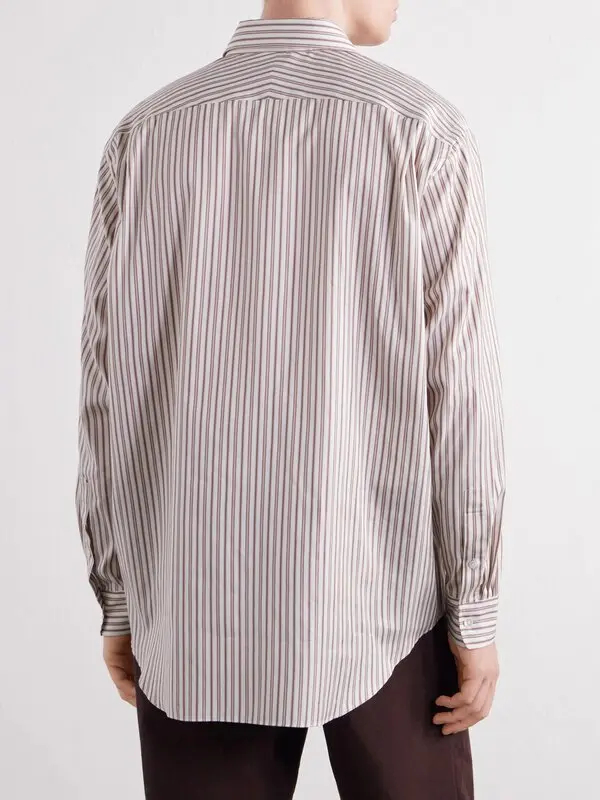 Auralee Striped Cotton And Silk-blend Shirt