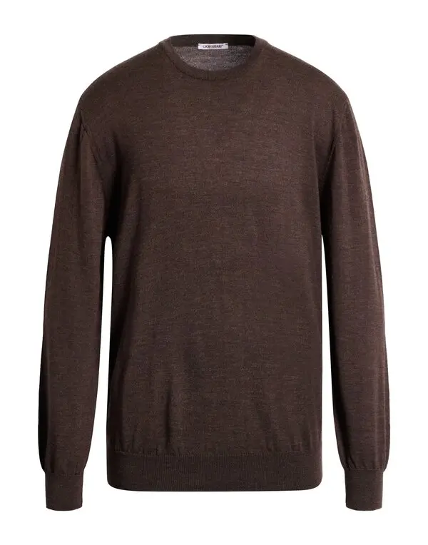 GIOFERRARI Chocolate Merino Wool Crewneck Sweater