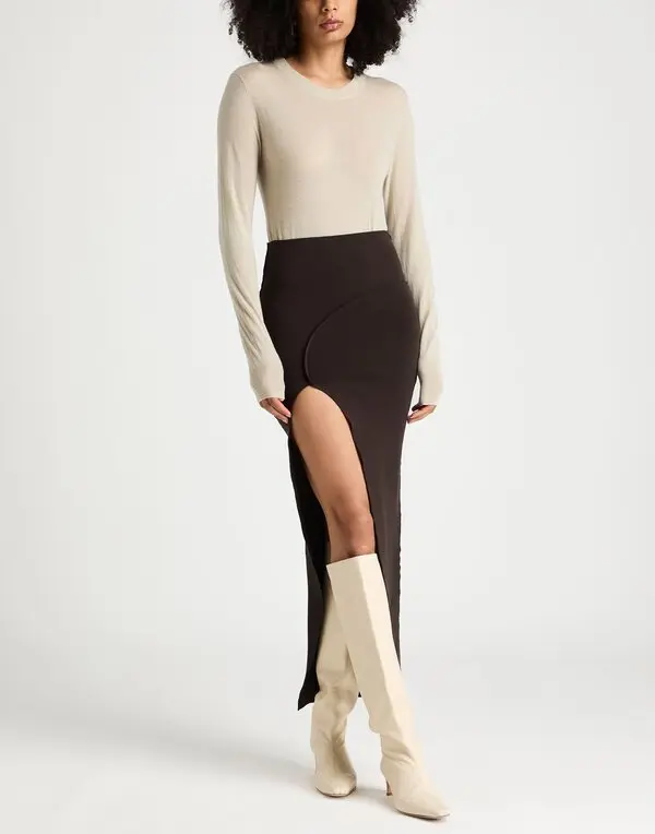 Rick Owens Maxi Skirt - Brown