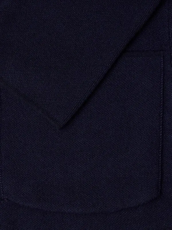 Inis Meáin Merino Wool, Cotton And Cashmere-blend Cardigan - Blue
