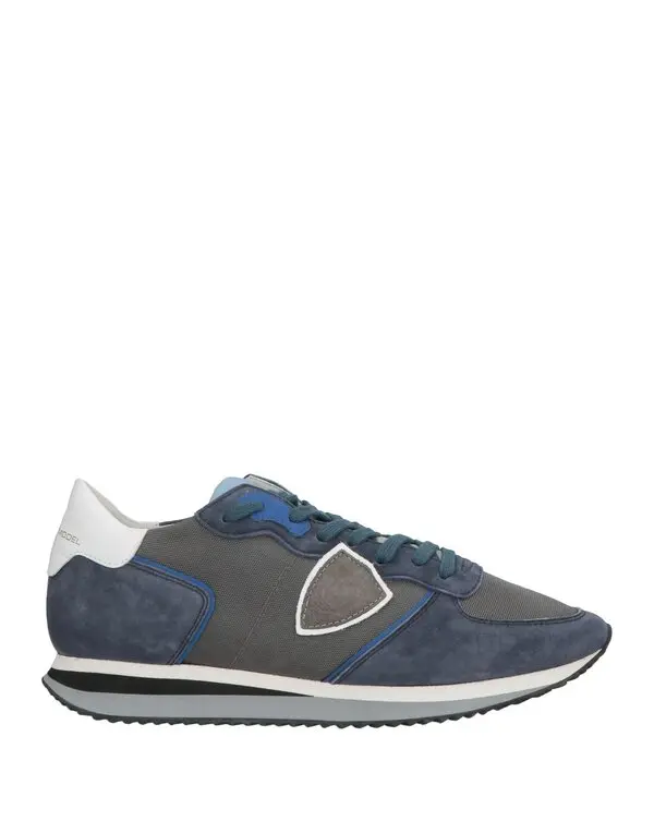 Philippe Model Low Top Sneakers In Leather And Textile Fibers