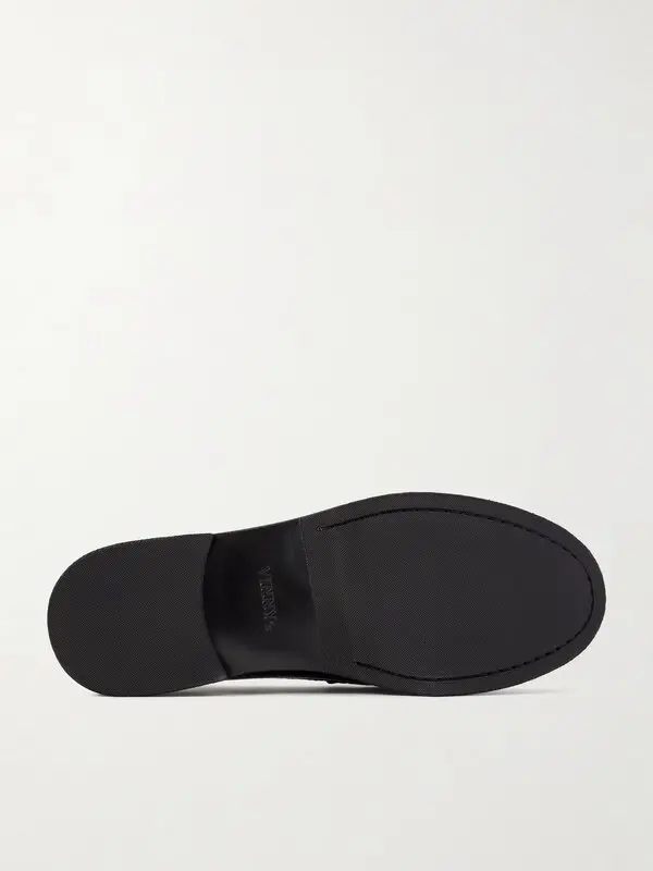 VINNY'S Yardee Tumbled Leather Loafers
