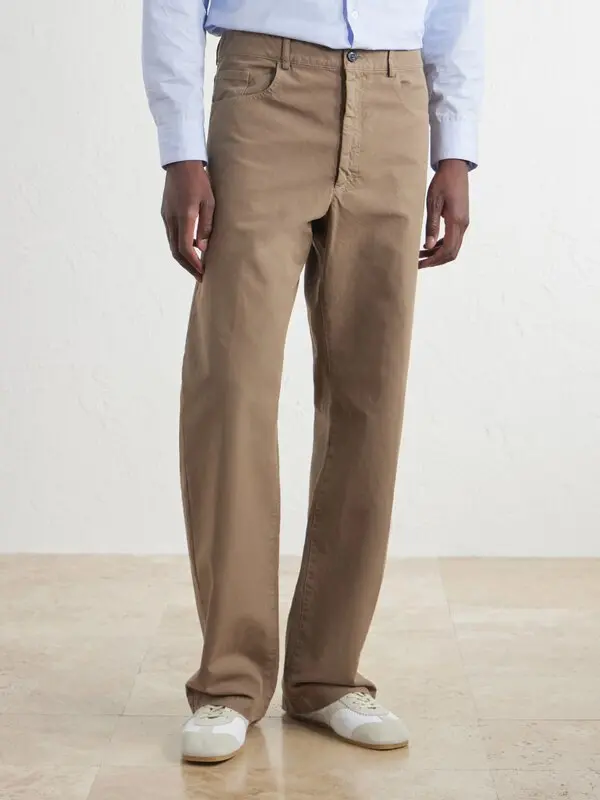 Dries Van Noten Straight-leg Cotton Trousers
