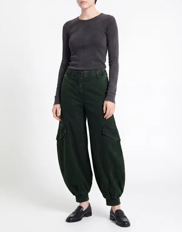 WHITE SAND Pants Size Cotton, Elastane