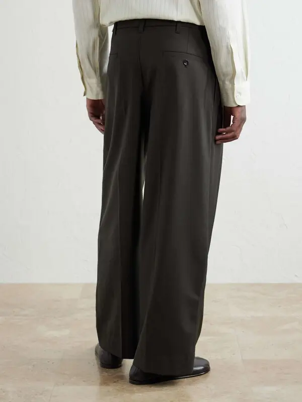 LEMAIRE Straight-leg Pleated Woven Trousers