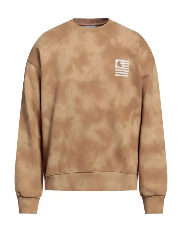 Carhartt Sweatshirt Sand Size Cotton, Elastane