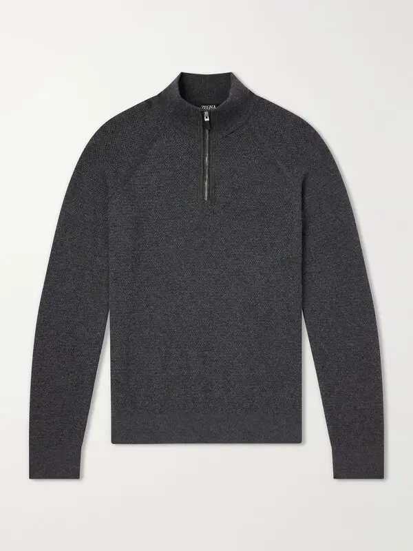 Zegna Oasi Cashmere Half-zip Sweater