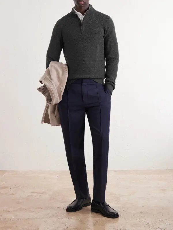 Zegna Oasi Cashmere Half-zip Sweater