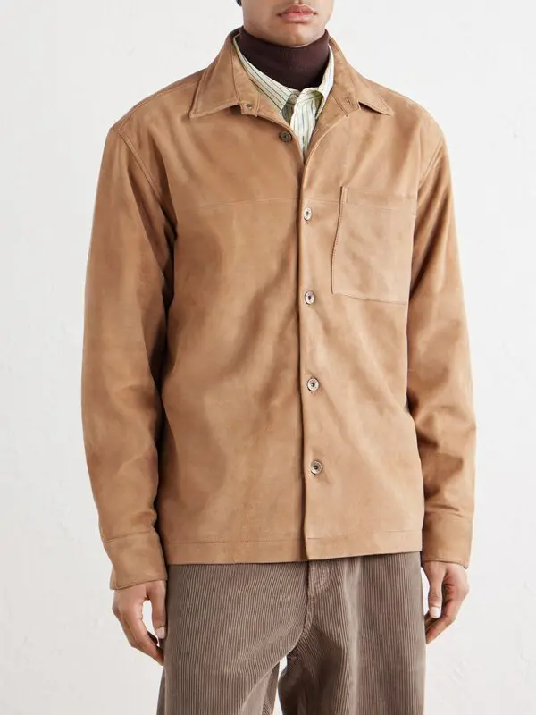 Nn07 Freddy Suede Jacket - Neutrals