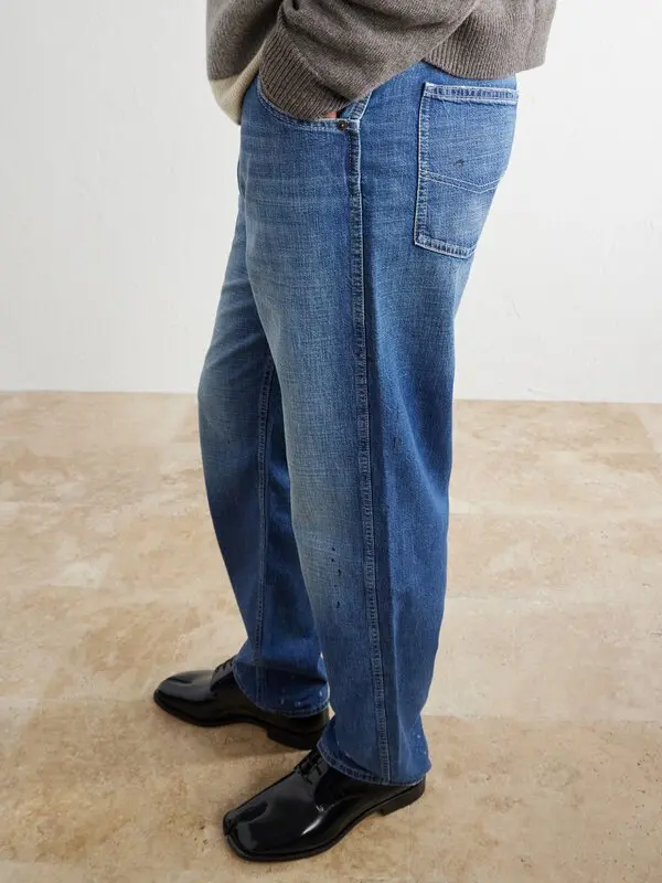 MAISON MARGIELA Straight-leg Jeans In Stained Denim
