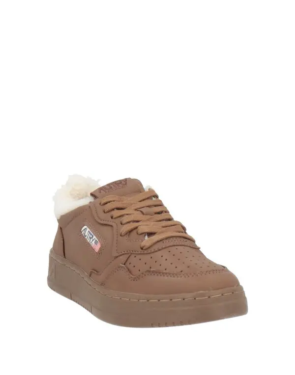 AUTRY Leather Low-top Sneakers With Shearling Lining