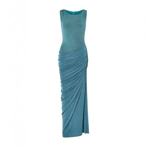 MALOA Yasmin Ocean Sleeveless Maxi Dress