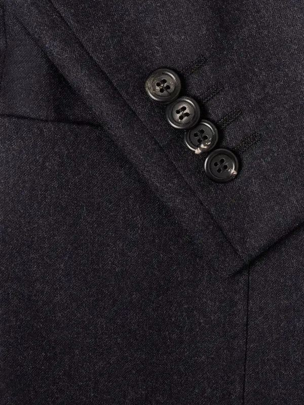 Canali Kei Double-breasted Wool Blazer - Gray
