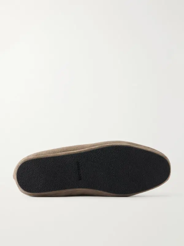 John Lobb Kingstone Suede Slippers - Neutrals