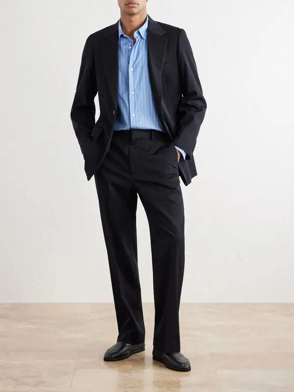 Auralee Straight-leg Wool-gabardine Trousers