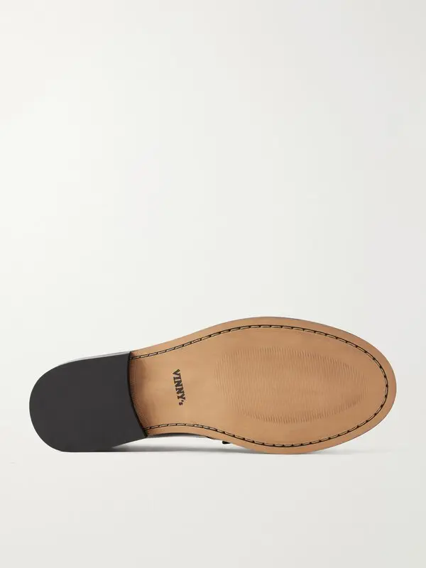 VINNY'S Louee Gathered Leather Loafers