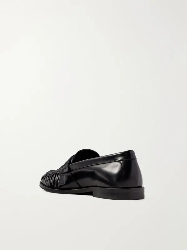 VINNY'S Louee Gathered Leather Loafers