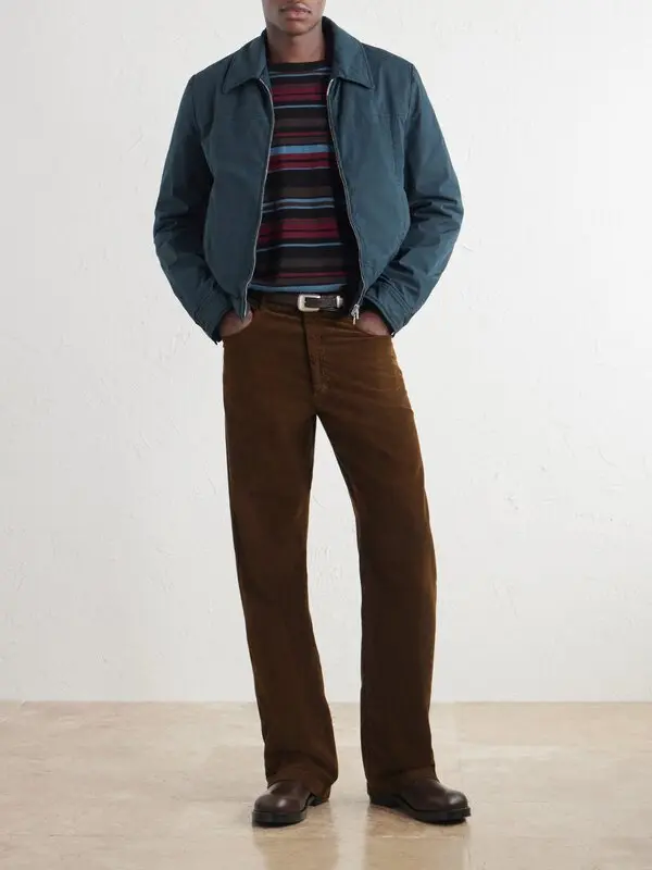 Dries Van Noten Straight-leg Cotton-corduroy Trousers - Brown