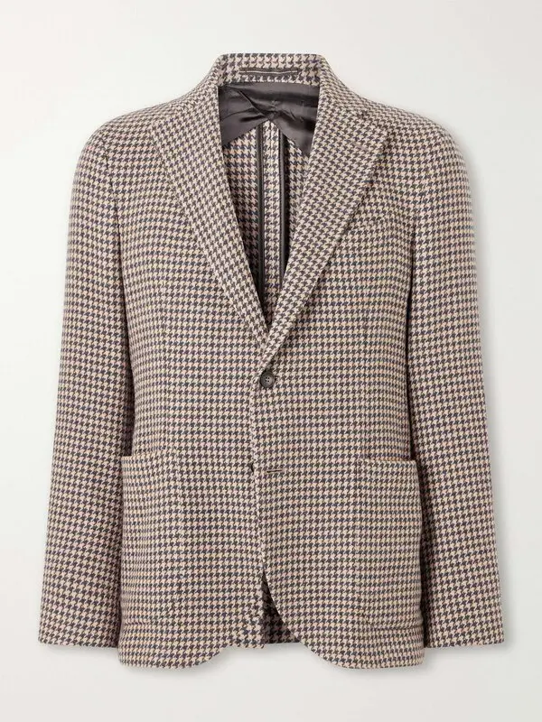 SLOWEAR Incotex Houndstooth Virgin Wool Blazer