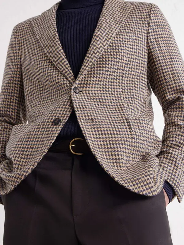 SLOWEAR Incotex Houndstooth Virgin Wool Blazer