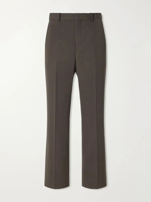 Auralee Straight-leg Wool-gabardine Trousers