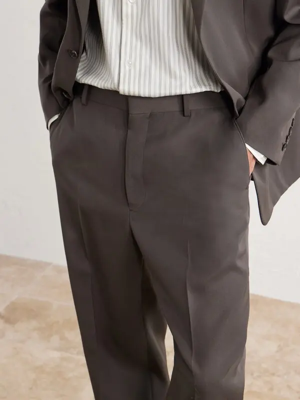 Auralee Straight-leg Wool-gabardine Trousers