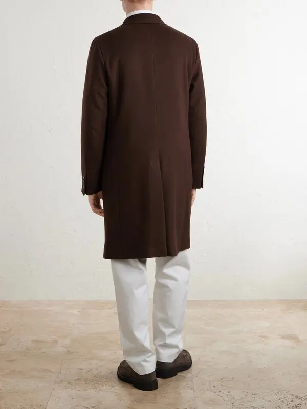 Canali Double-breasted Wool And Cashmere-blend Coat