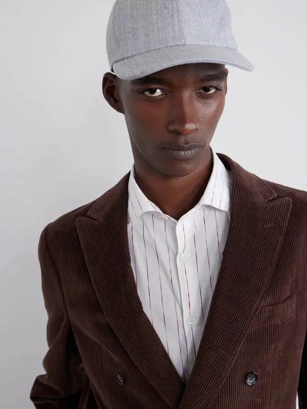 Canali Wool Baseball Cap - Gray