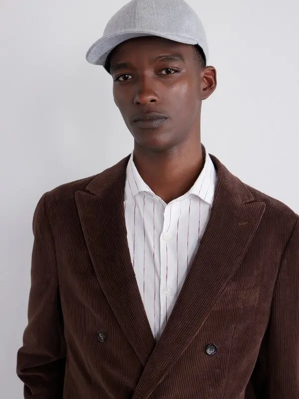 Canali Wool Baseball Cap - Gray