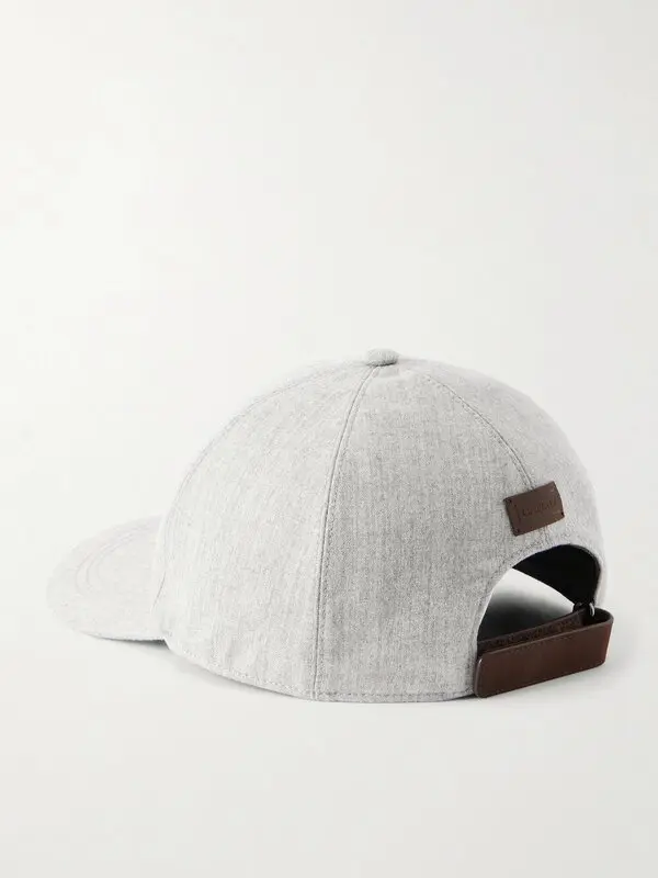 Canali Wool Baseball Cap - Gray