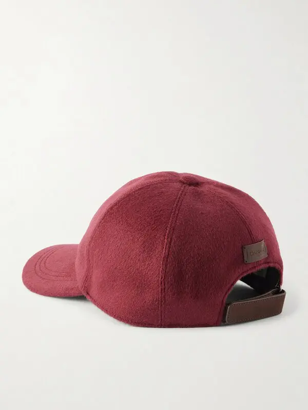 Canali Wool Baseball Cap - Red