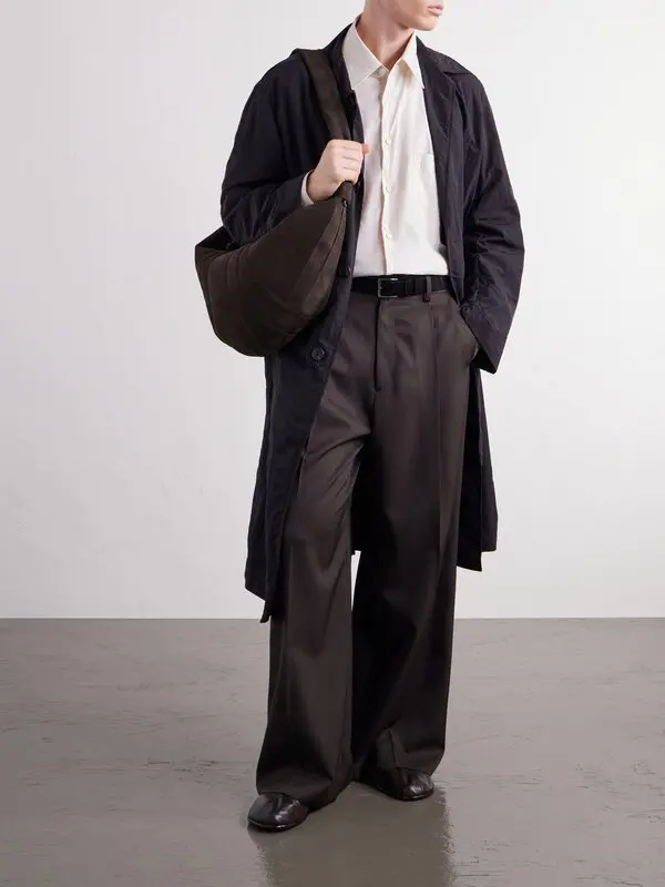 LEMAIRE Croissant Nubuck Messenger Bag - Brown
