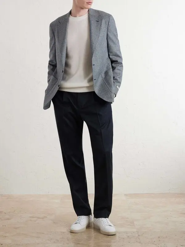 Canali Wool And Cashmere-blend Sweater - Cream