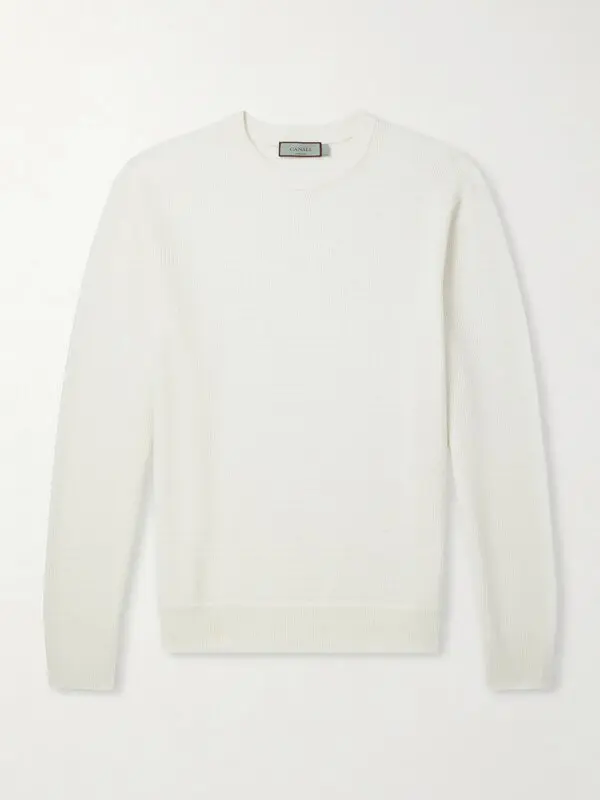 Canali Wool And Cashmere-blend Sweater - Neutrals