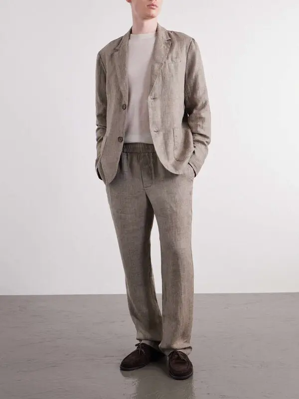 JAMES PERSE Straight-leg Linen Suit Trousers