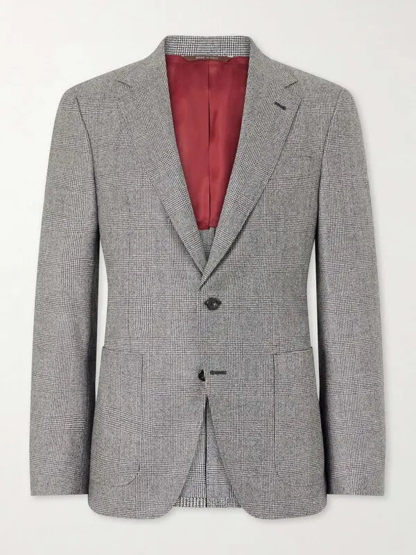 Canali Prince Of Wales Wool Blazer