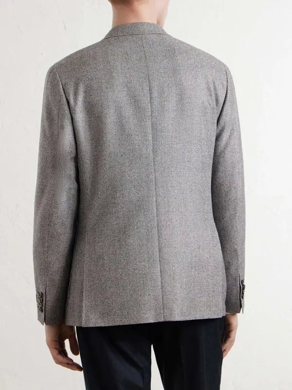 Canali Prince Of Wales Wool Blazer