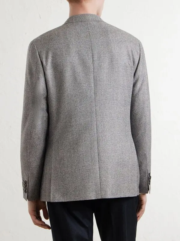 Canali Prince Of Wales Wool Blazer - Gray