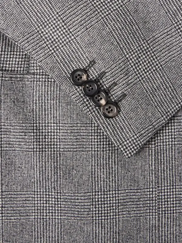Canali Prince Of Wales Wool Blazer - Gray