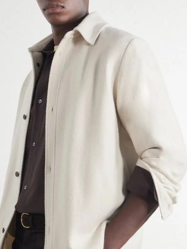 Mr P. Herringbone Cashmere Overshirt