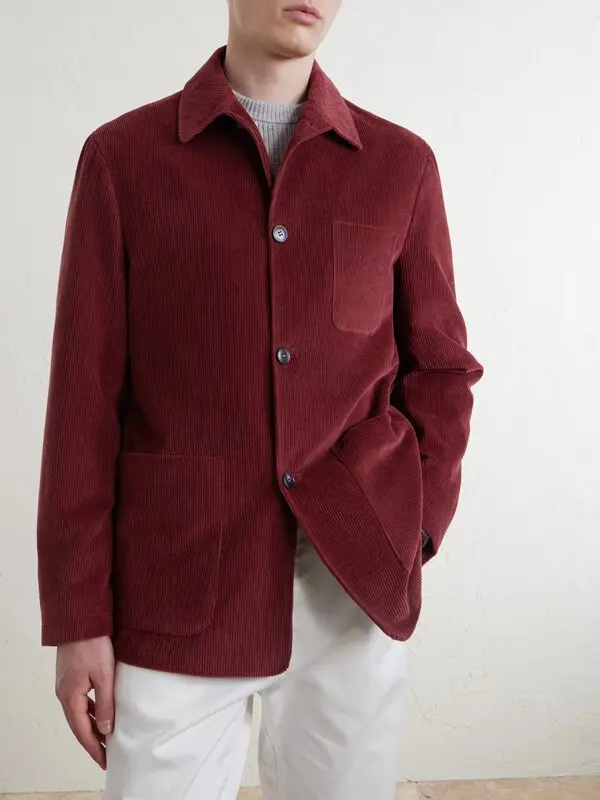 Canali Cotton-corduroy Overshirt