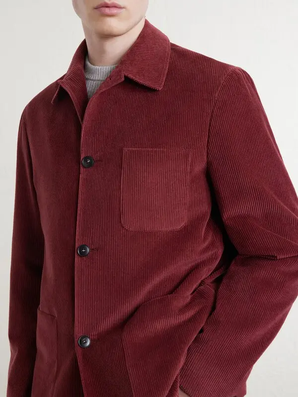 Canali Cotton-corduroy Overshirt