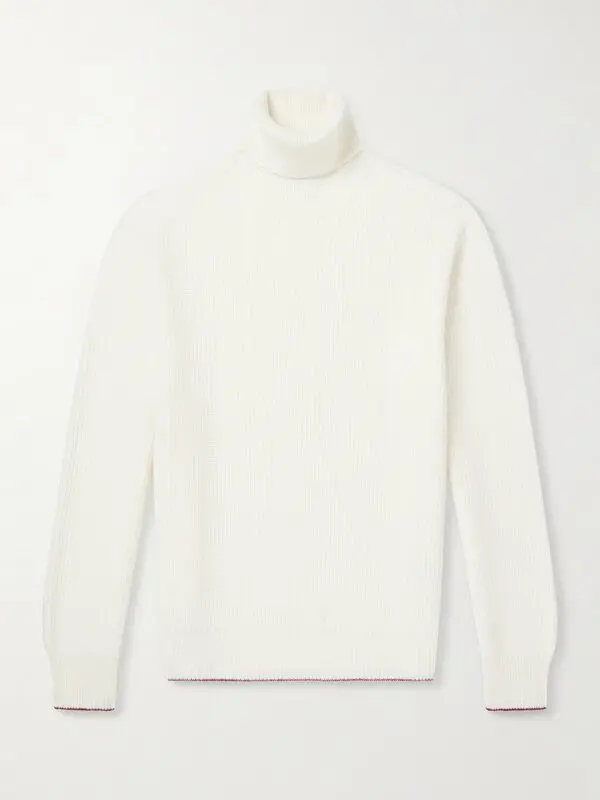 Canali Wool And Cashmere-blend Rollneck Sweater