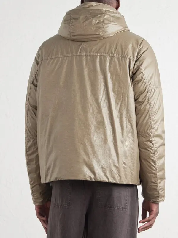Stone Island Logo-appliquéd Hooded Down Jacket