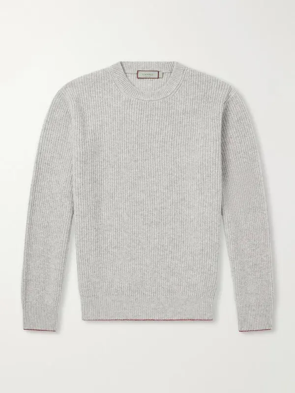 Canali Wool And Cashmere-blend Sweater