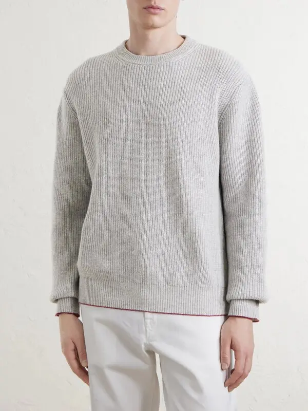 Canali Wool And Cashmere-blend Sweater