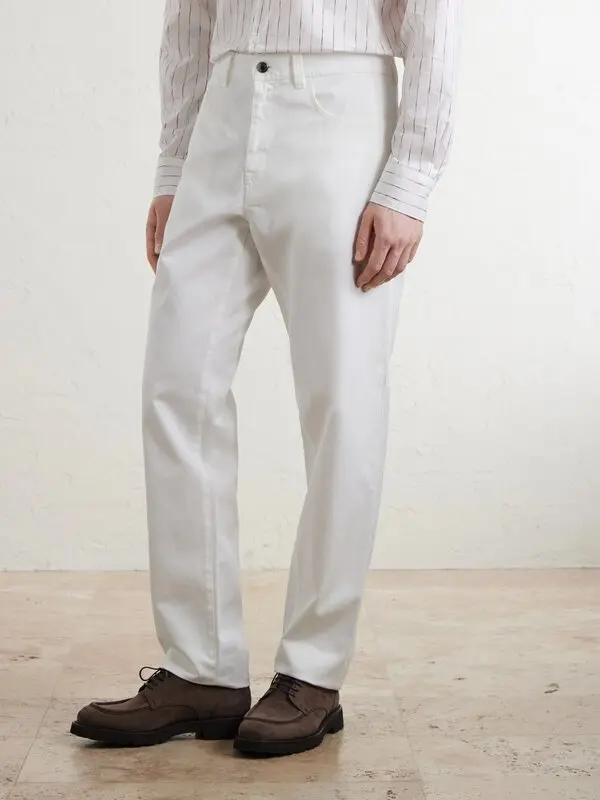 Canali Straight-leg Cotton-twill Trousers