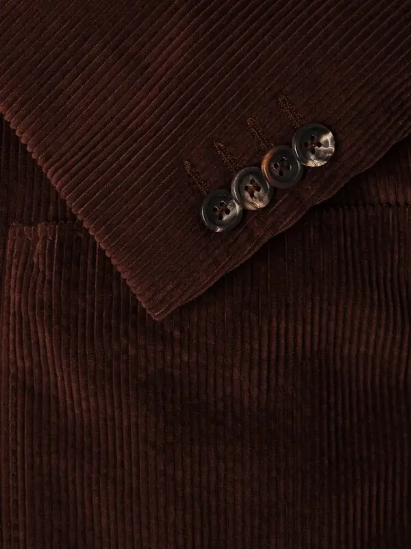 Canali Double-breasted Cotton-corduroy Blazer